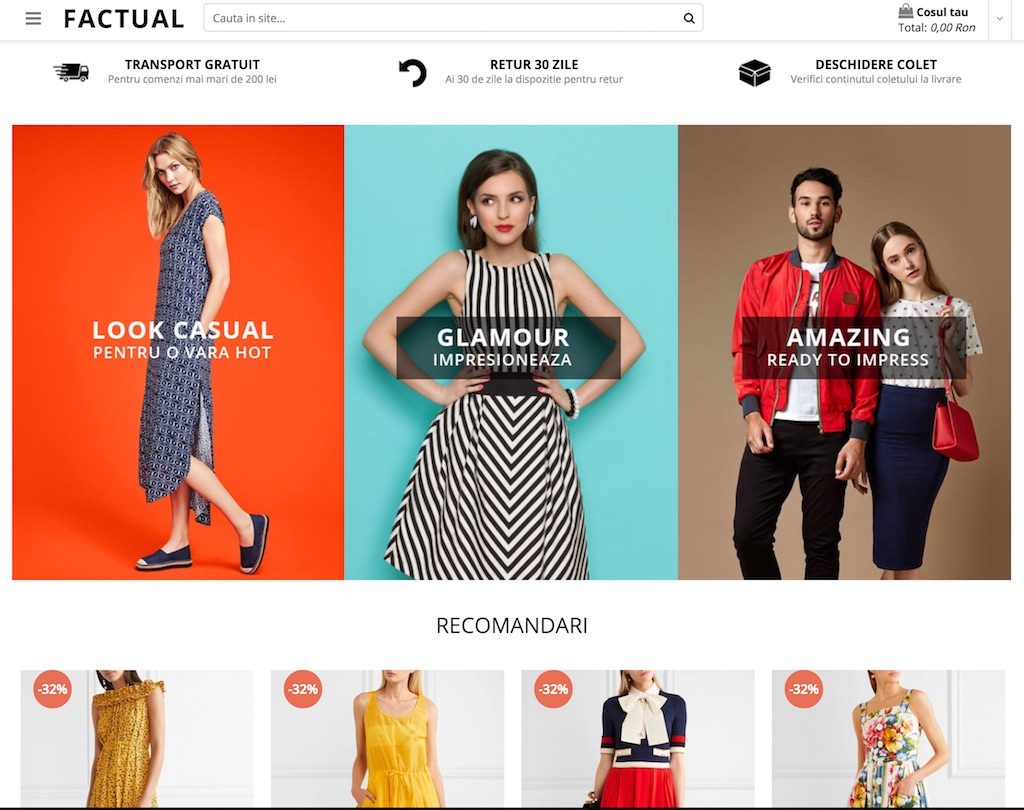 Vezi noile teme de design din platforma Gomag si Alege Una Pentru Tine