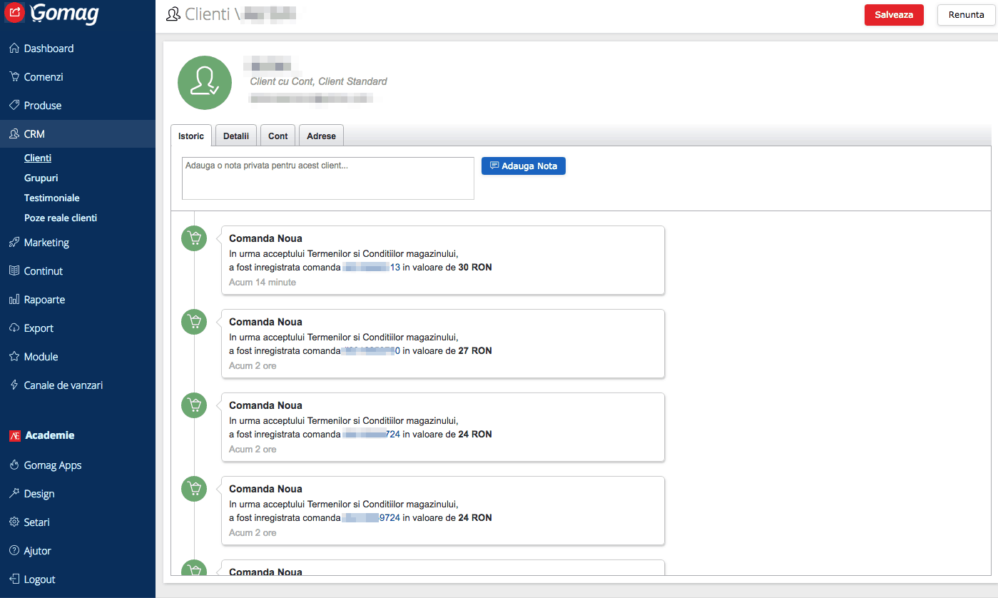 Descopera noul CRM gratuit in platforma Gomag si Vezi cum Te Ajuta