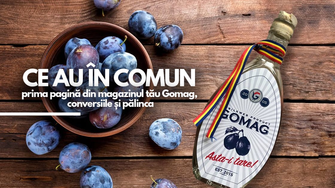 Ce au in comun prima pagina din magazin, conversiile si palinca